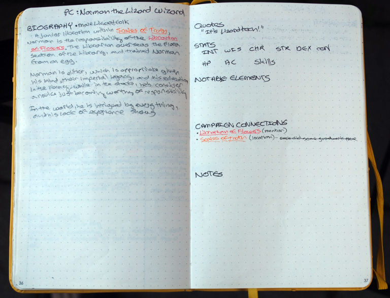Bullet Journals for RPGs - Nuketown